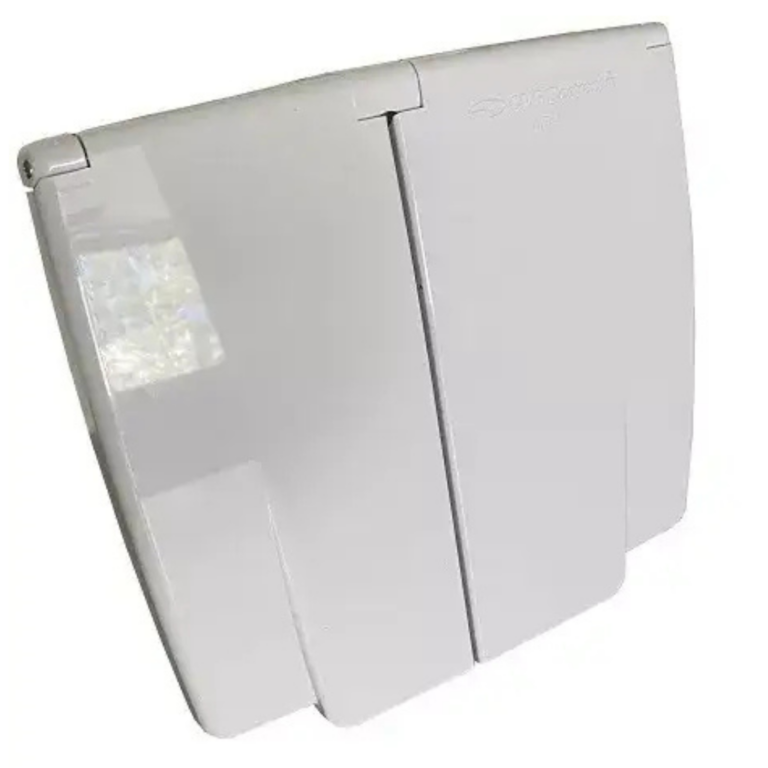 CMS 15A Single Power Inlet White With RCD Switch - Suncoast Caravan Service