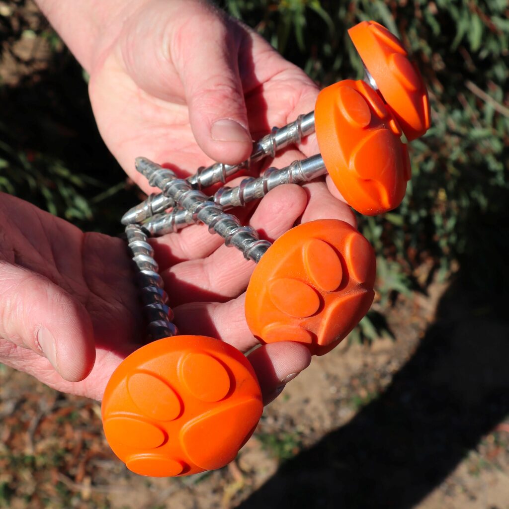 Ground Puppy Screw In Peg with Safety Cap - Suncoast Caravan Service